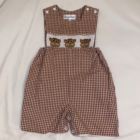 Royal Child | Matching Sets | Royal Child Smocked Monkey Jon Jon ...